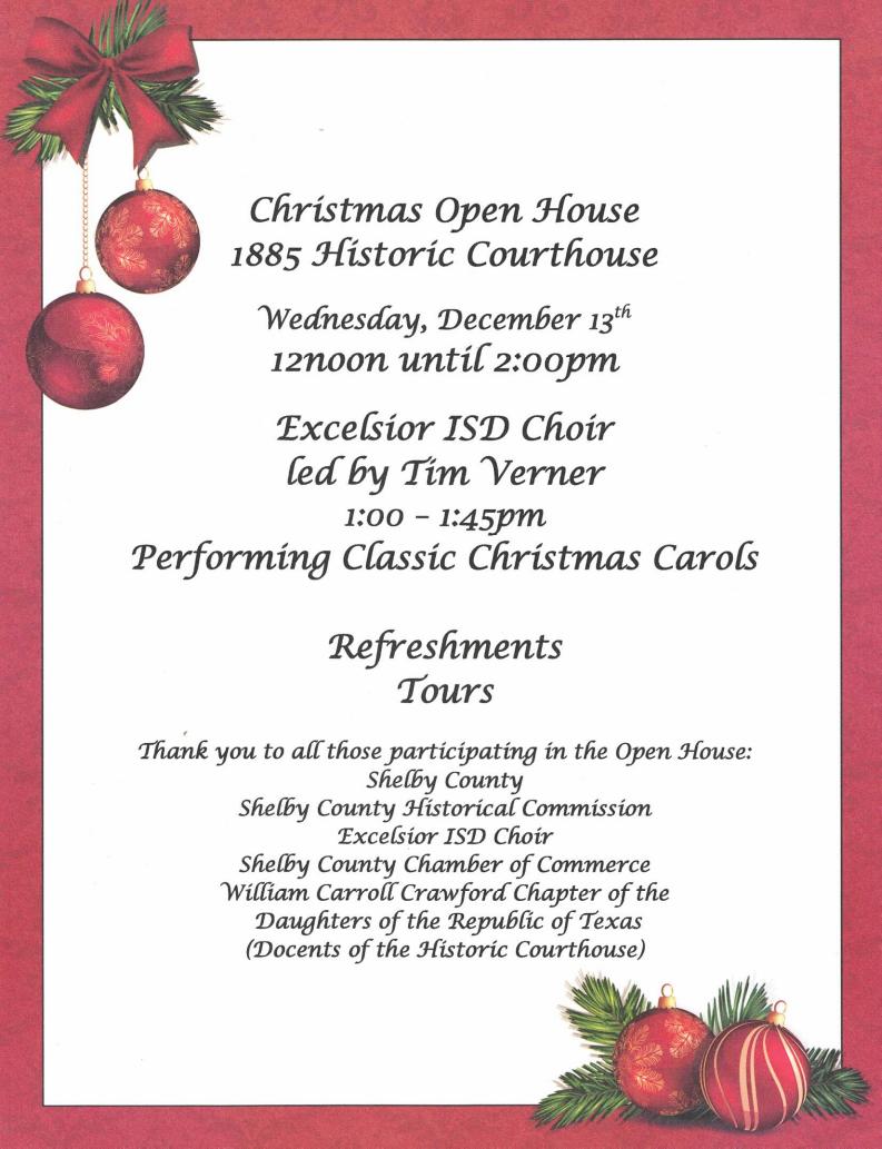 Historic Courthouse Christmas Open House | Center Light and Champion